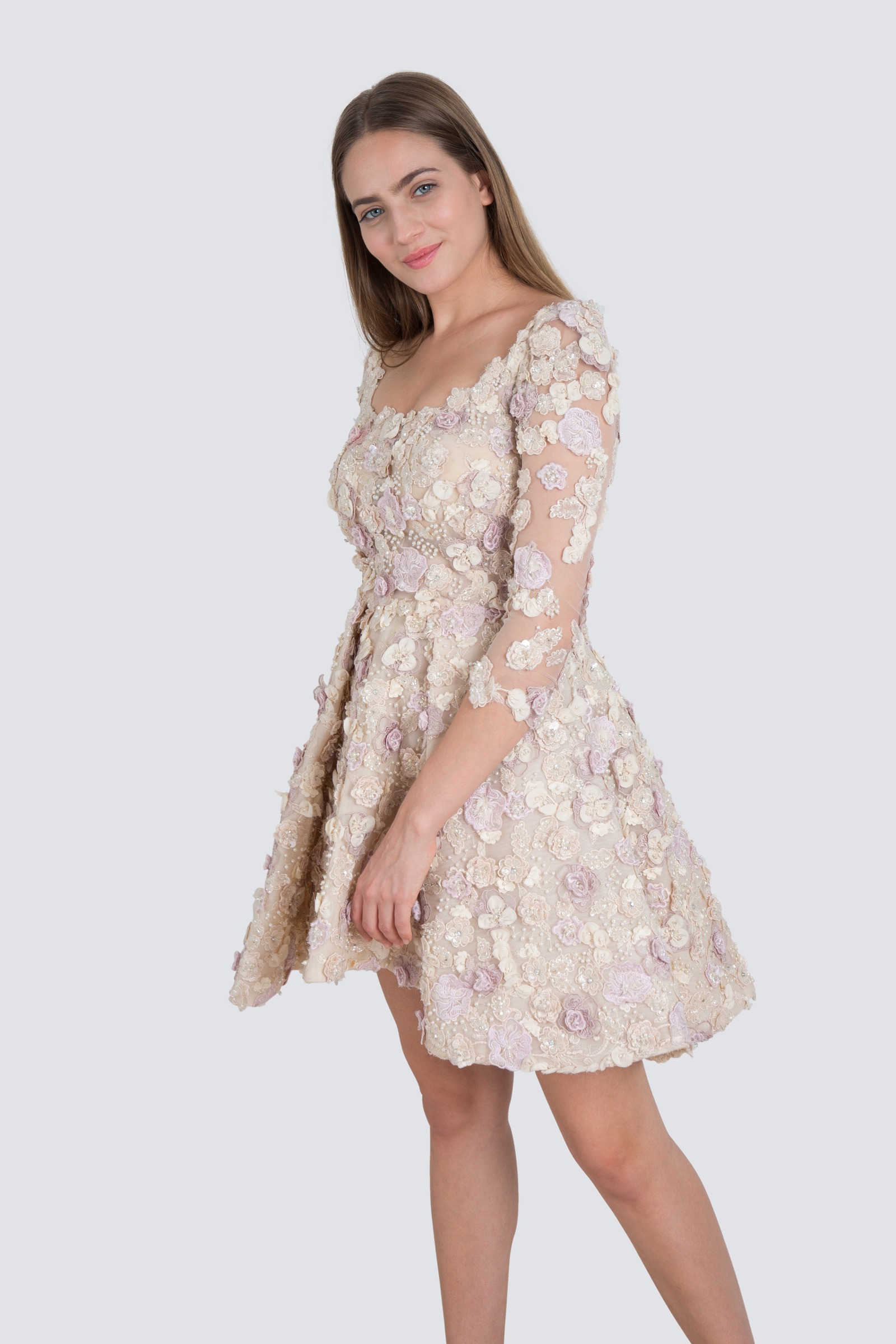 Rent ADEN 3d Floral Dress in Dubai - Designer 24