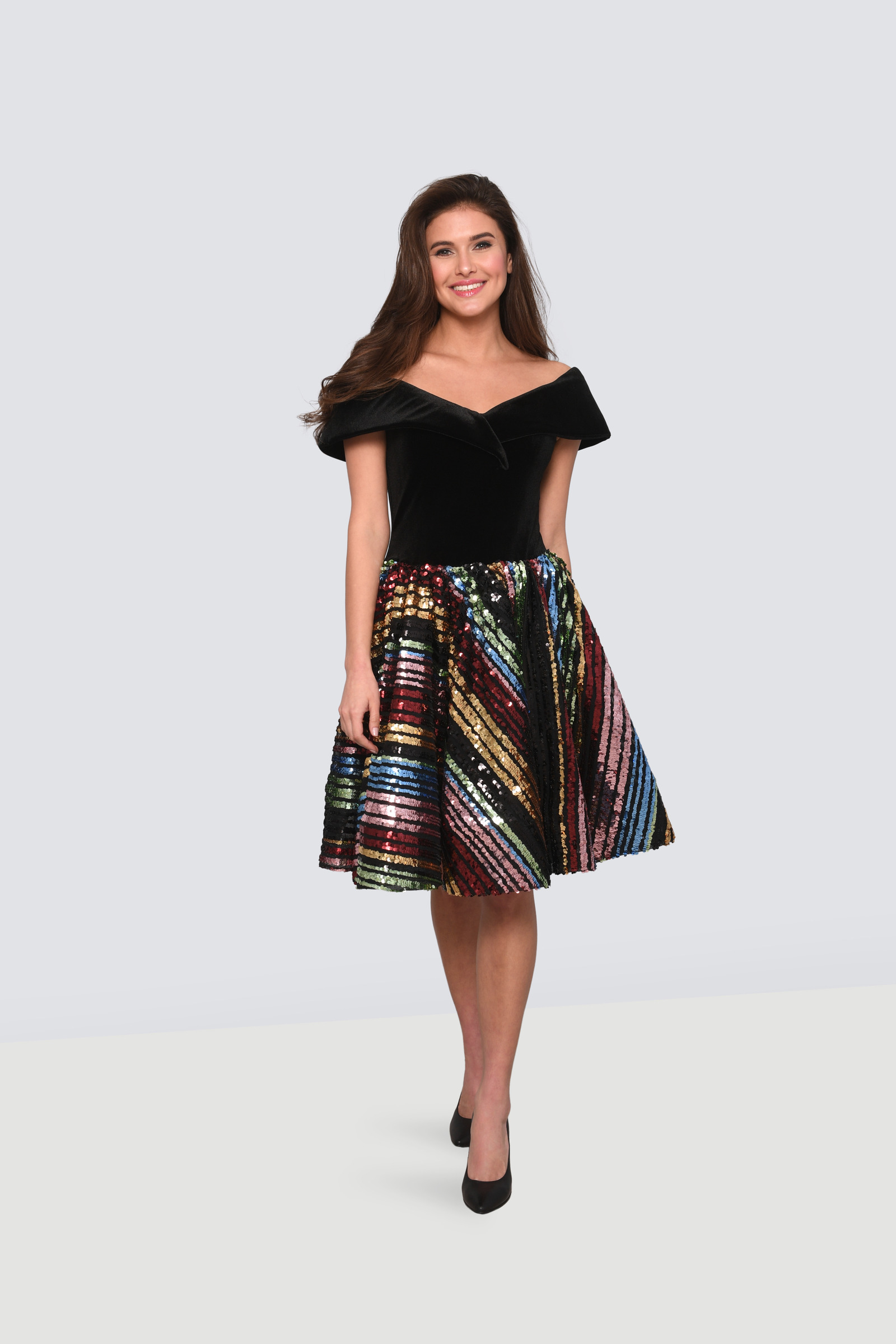 Rent ADEN Velvet Fit And Flare Mini in Dubai - Designer 24