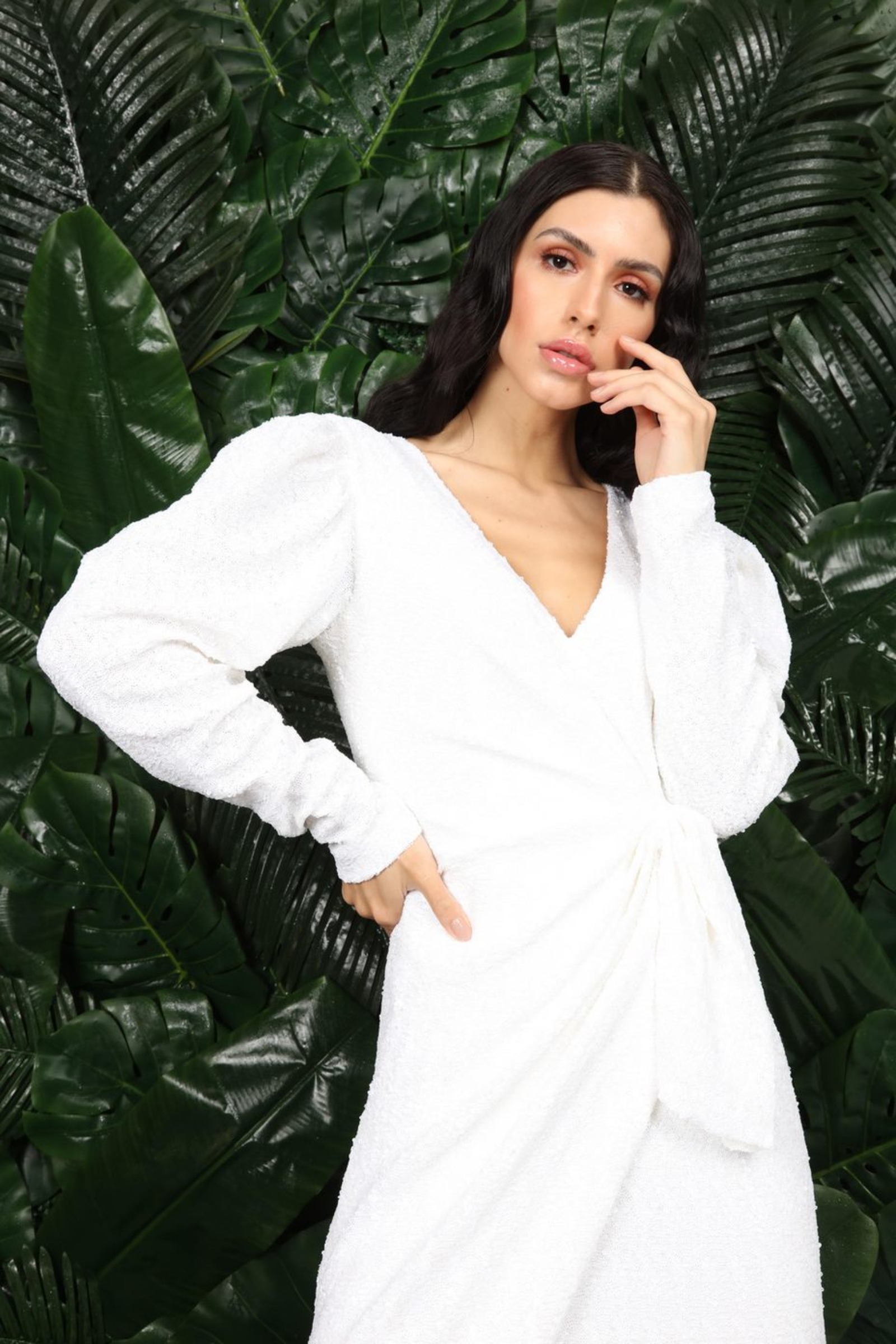 Rent ALINA ANWAR COUTURE Fitted Sequins Dress With Slit in Dubai ...