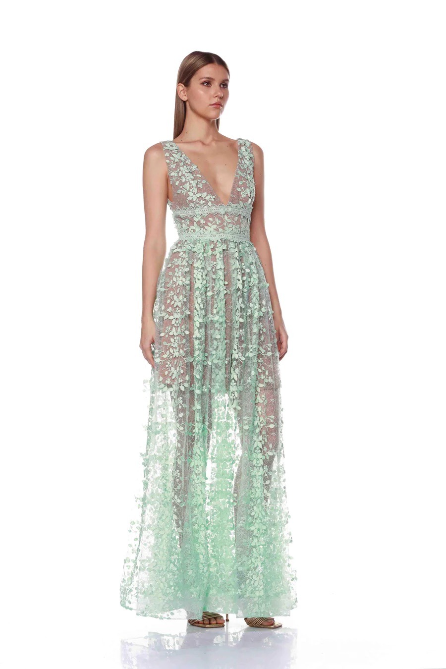 Rent BRONX & BANCO Sleeveless Plunge Lace Dress in Dubai - Designer 24 Rent BRONX & BANCO Sleeveless Plunge Lace Dress in Dubai - Designer 24