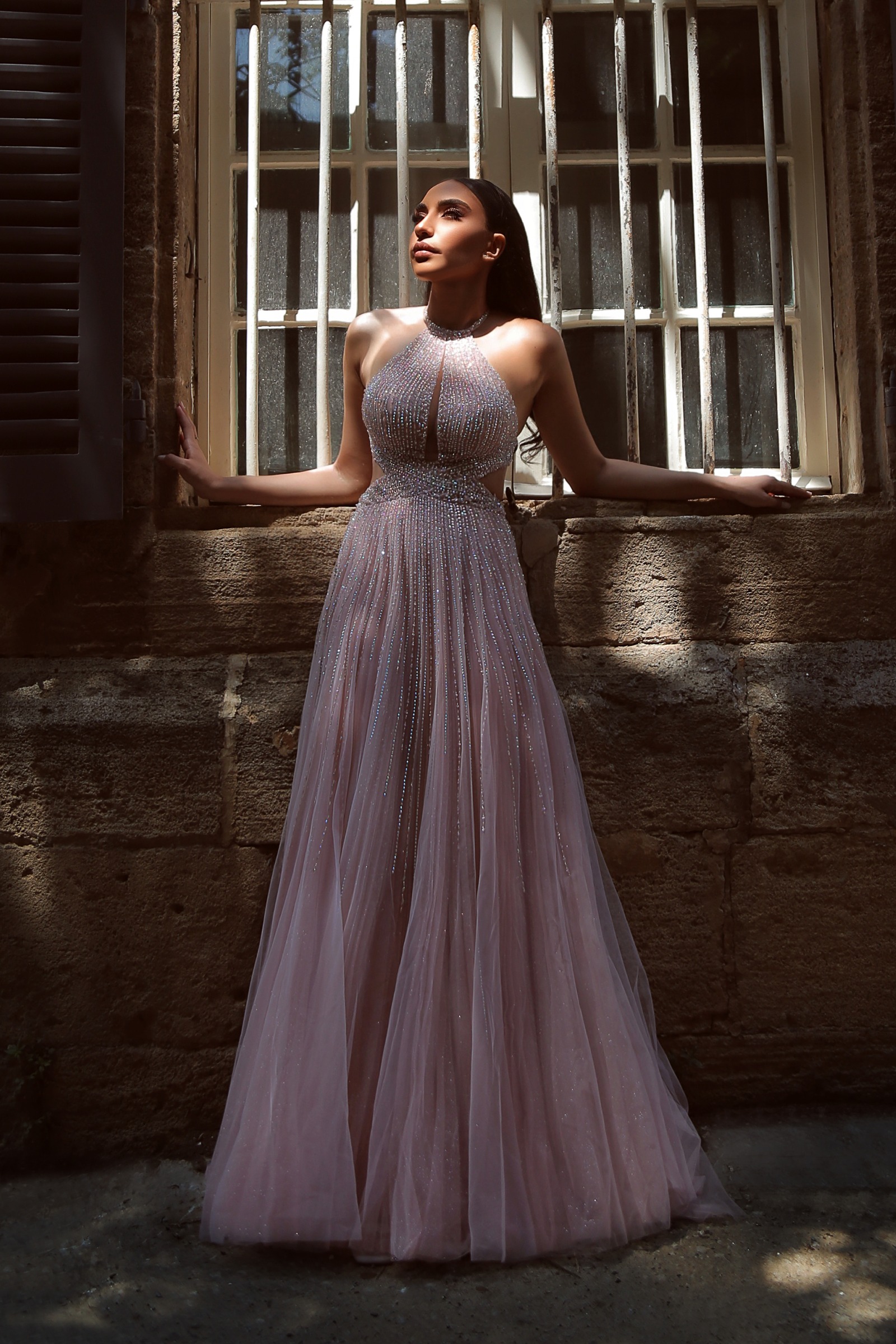 Rent CATWALK COUTURE Flowy Embellished Cut-Outs Dress in Dubai ...