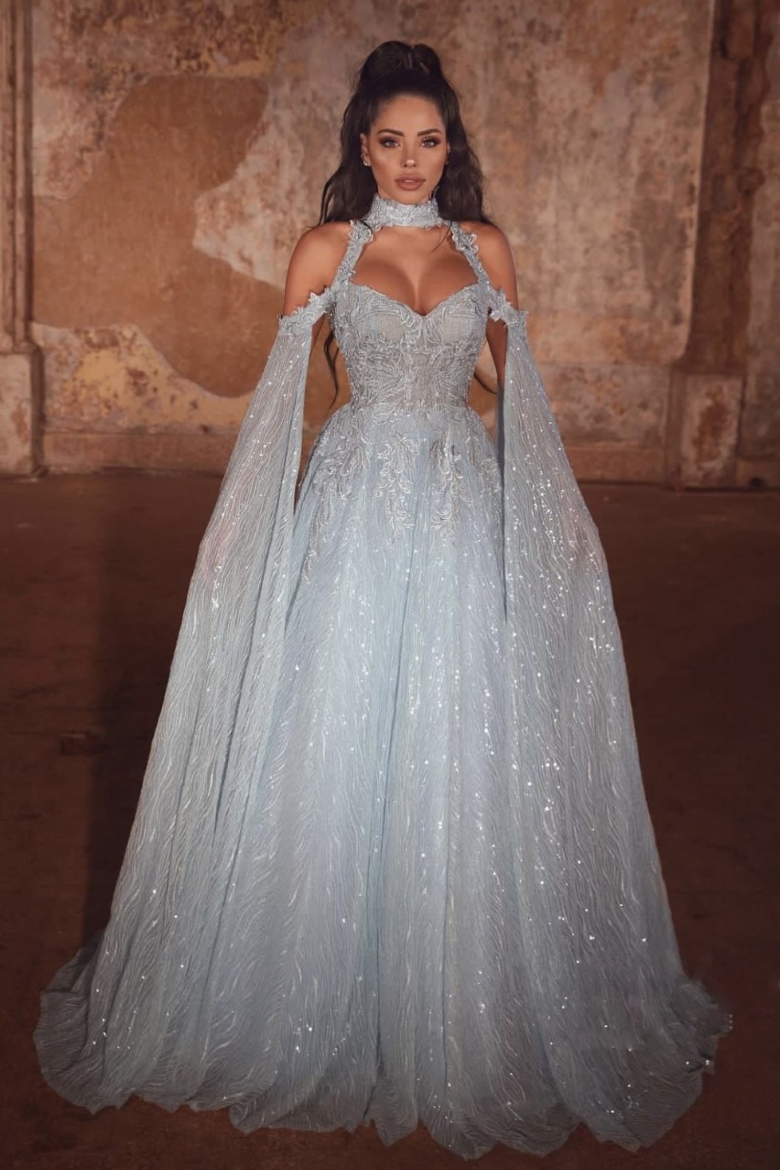 Rent CATWALK COUTURE High Neck Lace Cut-out Dress in Dubai - Designer 24