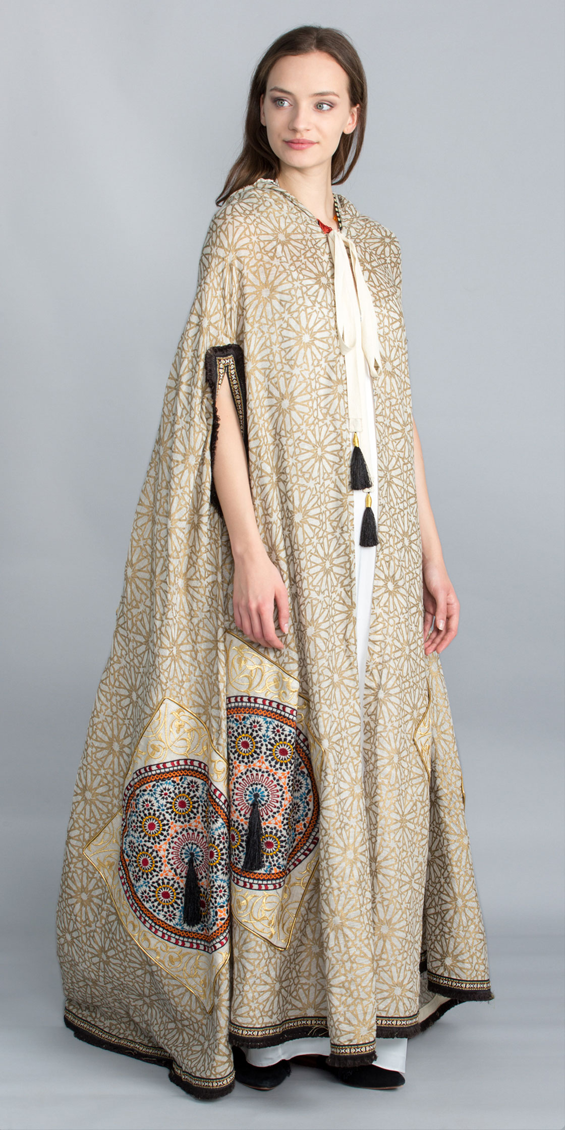 Rent CUSTOM MADE Kaftan With Cape in Dubai - Designer 24