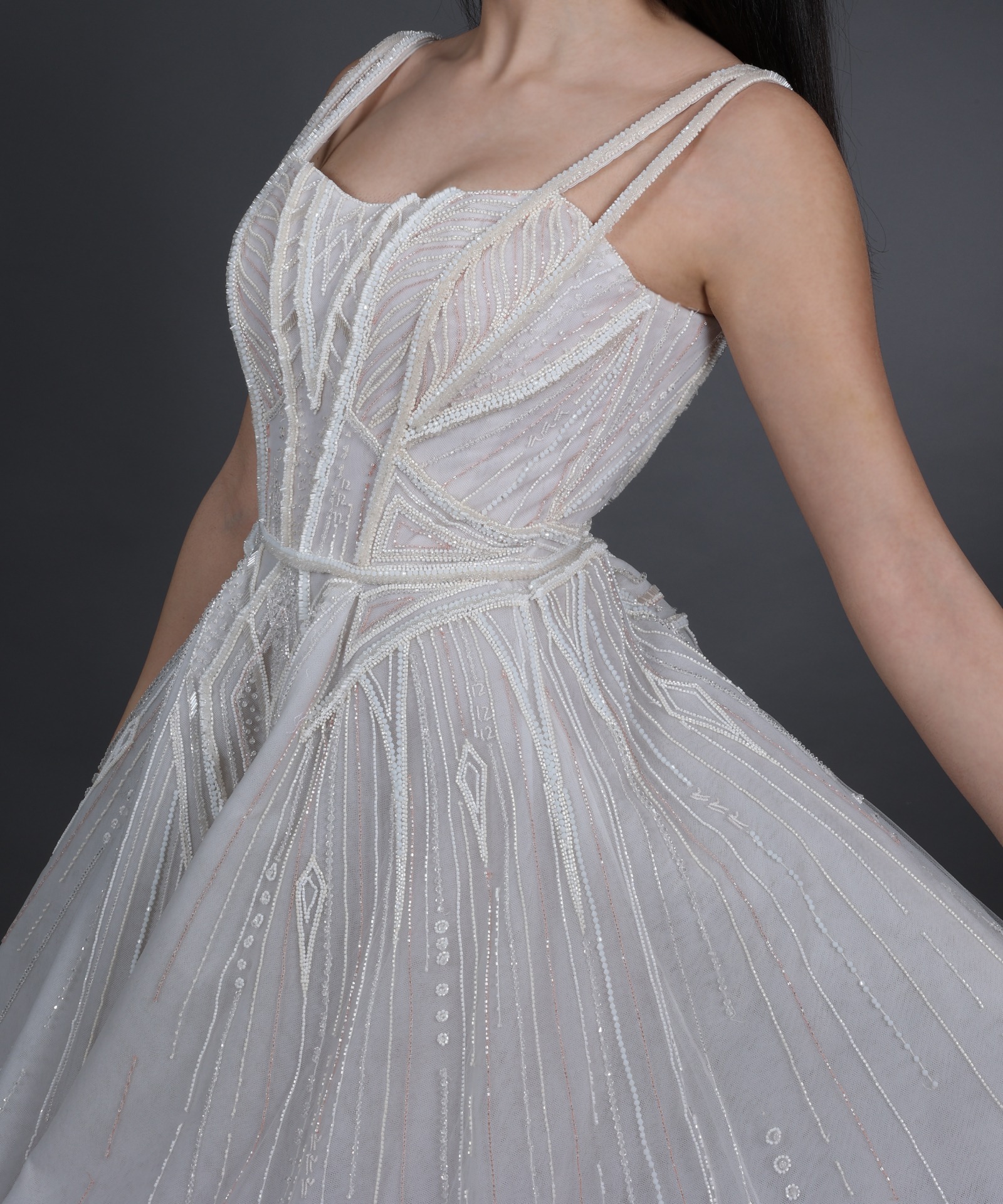 Rent HASS IDRISS Cape Embellished Bridal Gown in Dubai - Designer 24