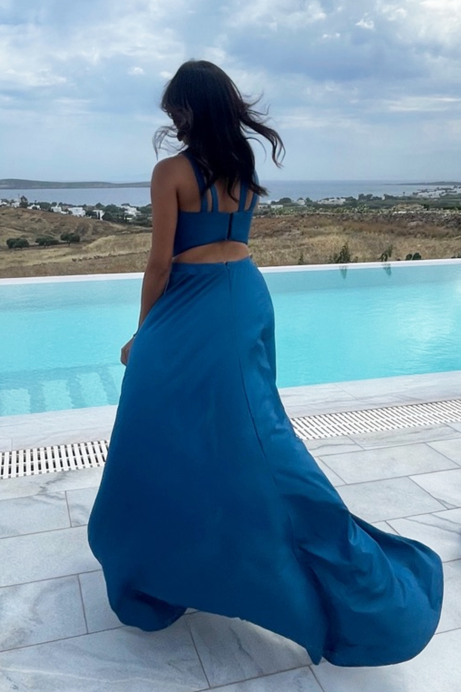 Rent JAD KHALIL Sleeveless Cut-outs Fit Dress in Dubai - Designer 24
