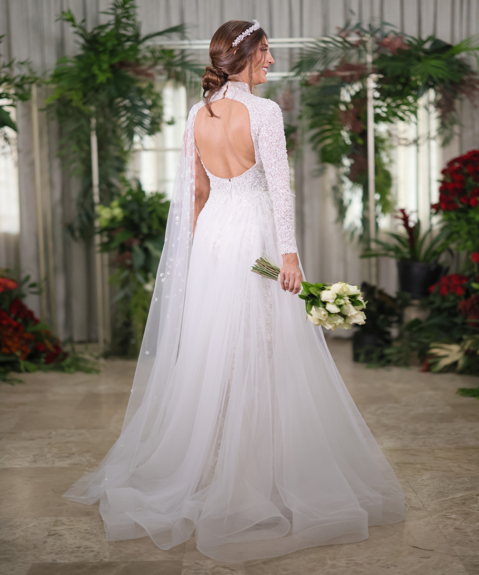 Rent JEAN PIERRE TOHME Asymmetric Embellished Bridal in Dubai - Designer 24