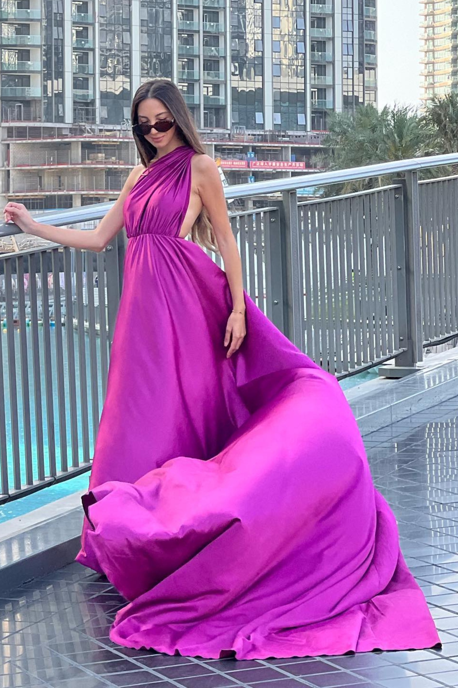 Rent JOSEPH RIZK Flowy One Shoulder Long Dress in Lebanon - Designer 24