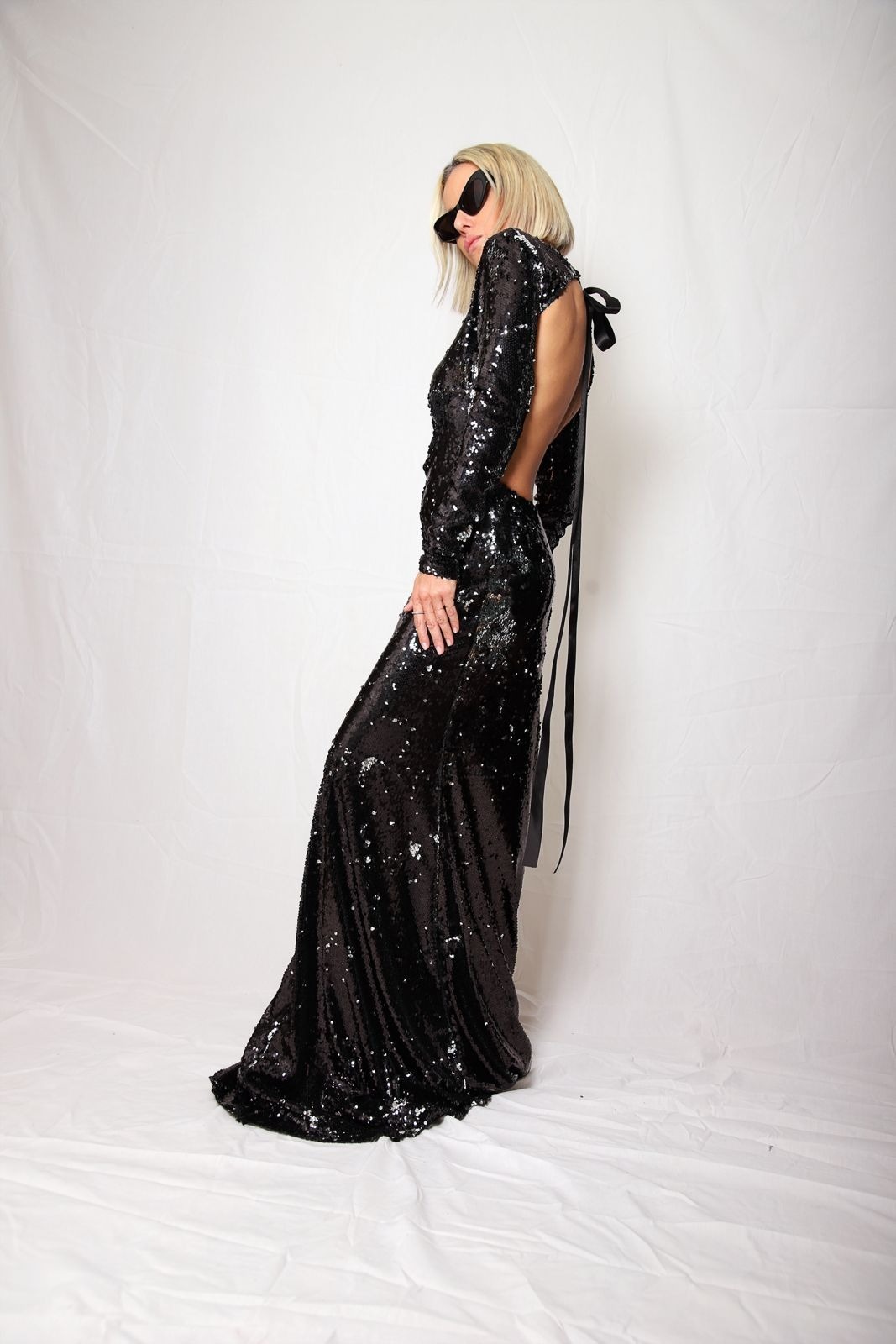 Rent MABOUCH Long Sleeve Sequin Dress in Dubai - Designer 24
