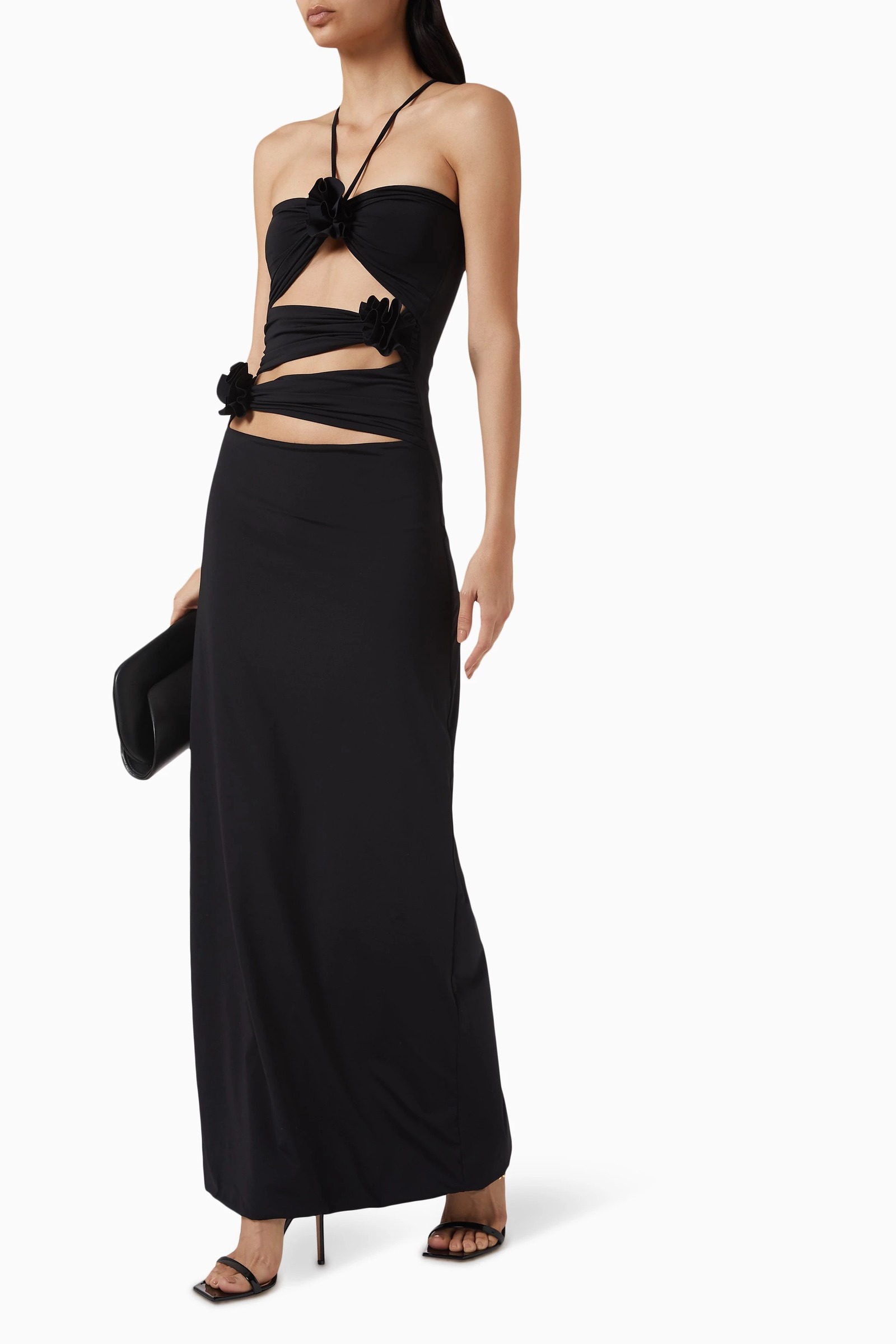 Rent MAYGEL CORONEL Halter Cut-Out Roses Dress in Dubai - Designer 24