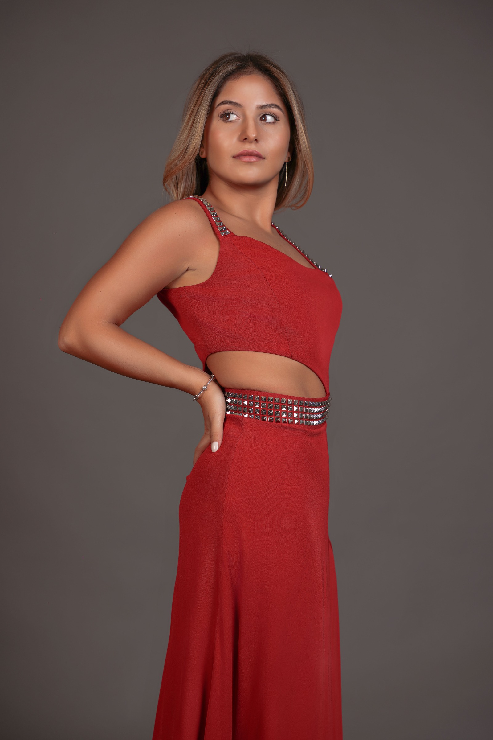 Rent PHILIPP PLEIN Flowy Cut-outs Studded Dress in Dubai - Designer 24