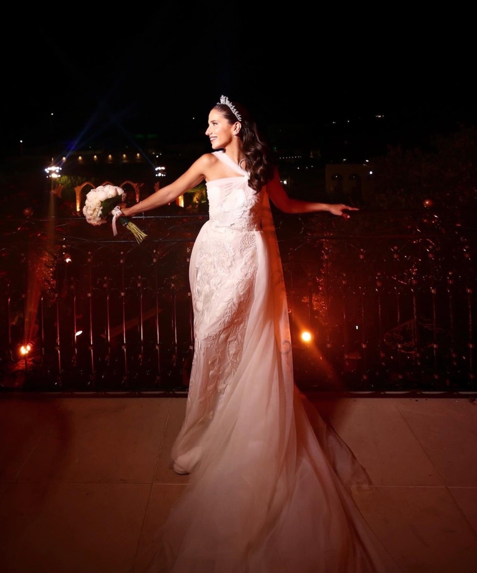 Rent THYM Fitted One Shoulder Lace Gown in Dubai - Designer 24