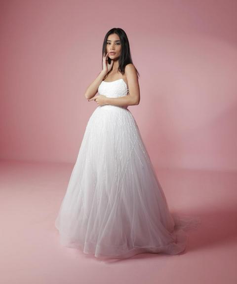 Rent TONY WARD Embellished Lace 3/4 Sleeve Gown in Lebanon - Designer 24